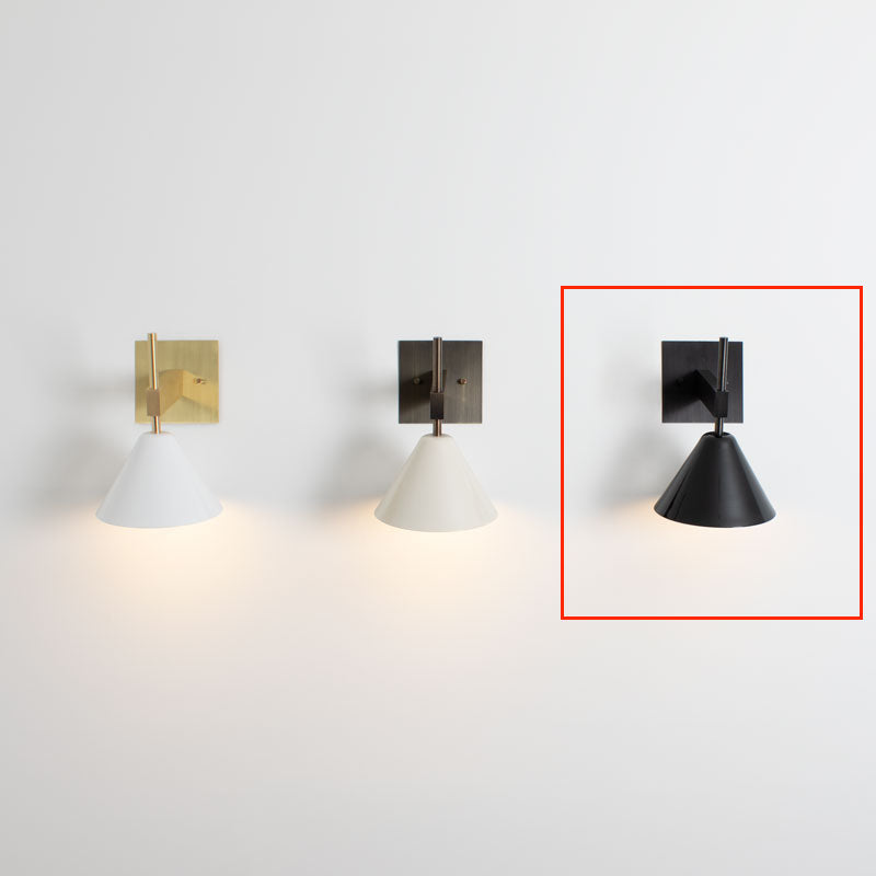 Sample Wallis Sconce - Old Backplate - Blackened Brass — Katy Skelton